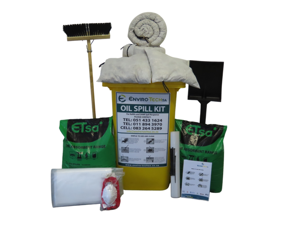 Oil/Fuel Spill Kit Complete – 240L Wheelie Bin – Enviro-Tech SA